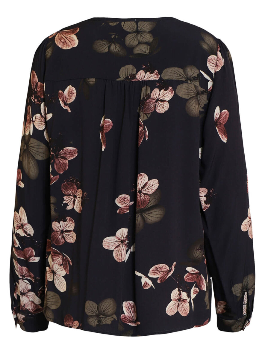 Bluse med blomsterprint